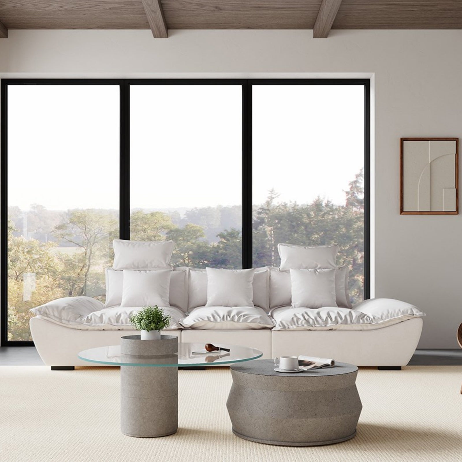Concrete Glass Table – Frame3dArt
