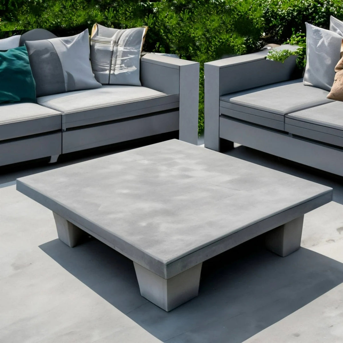 Concrete Base Square Table – Frame3dArt